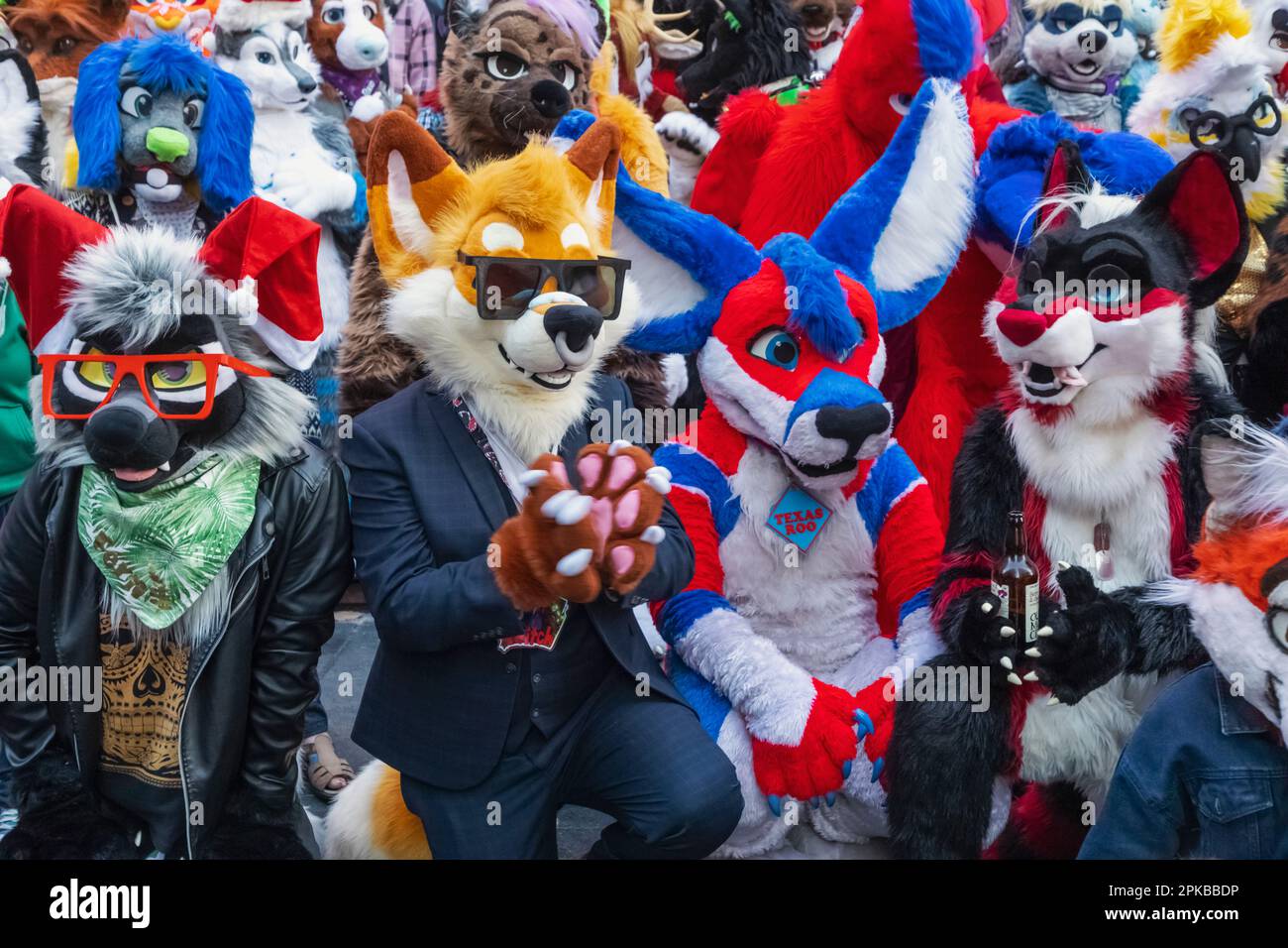England, London, The City, Members of The London Furs Community Posing ...
