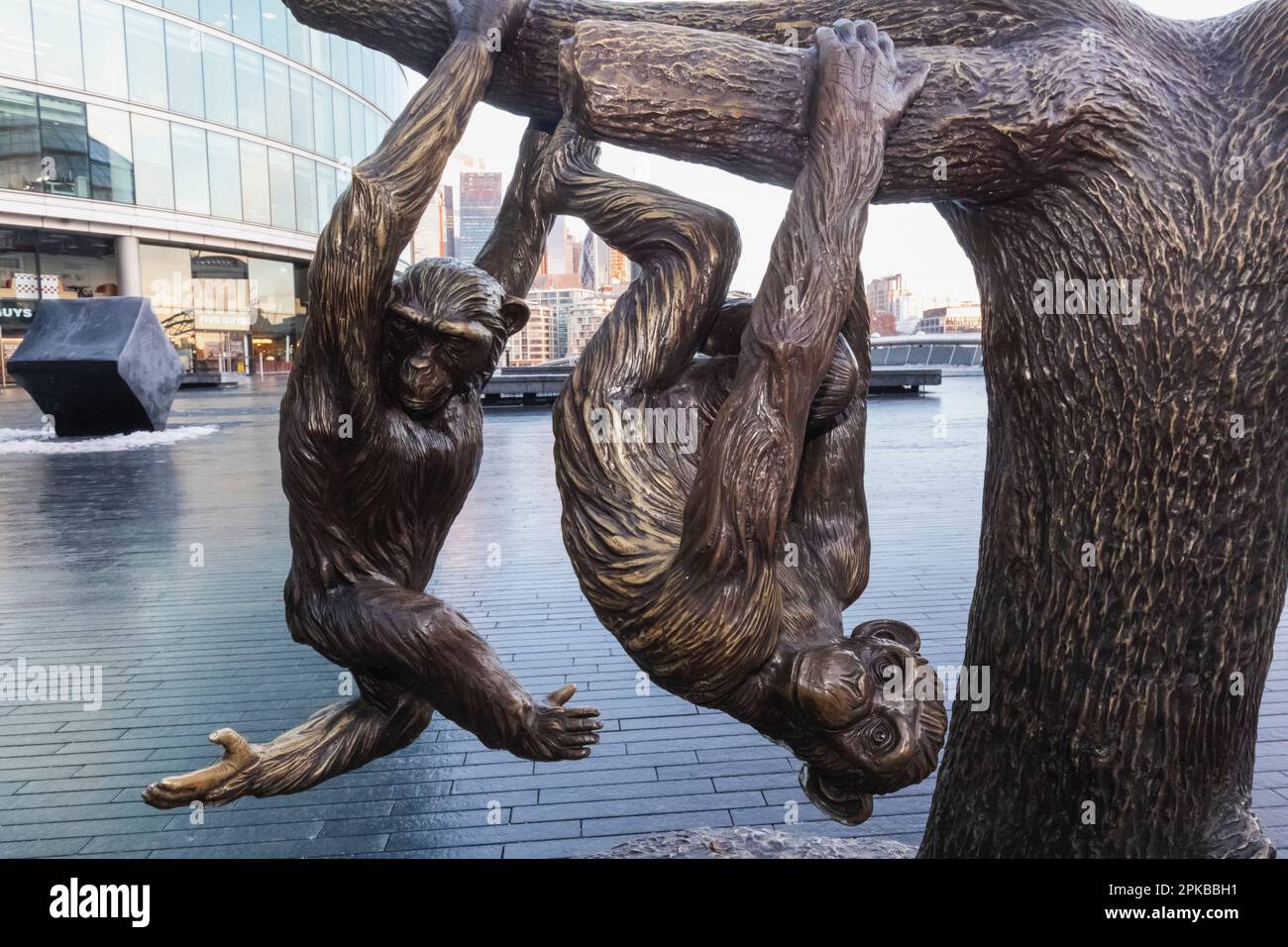 England, London, Southwark, More London Place, Statue of Three ...