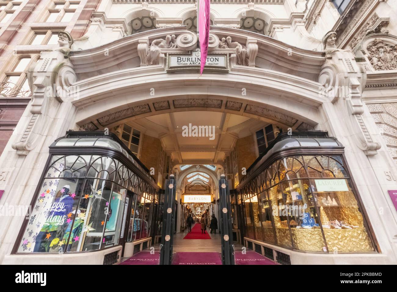 England, London, Piccadilly, Entrance to the Burlington Arcade Stock ...