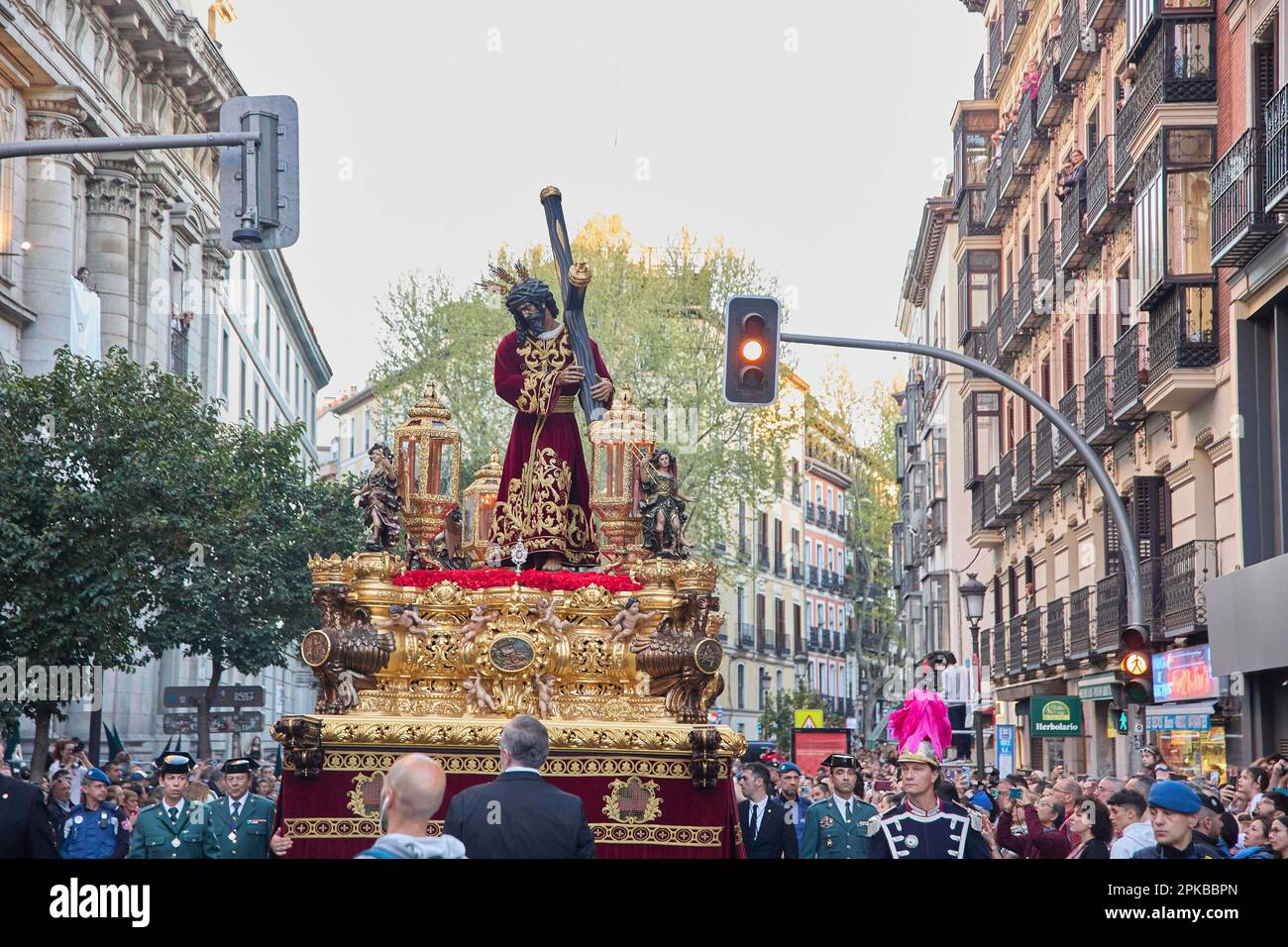 Procession of Jesús del Gran Poder and Virgen de la Macarena, on April ...
