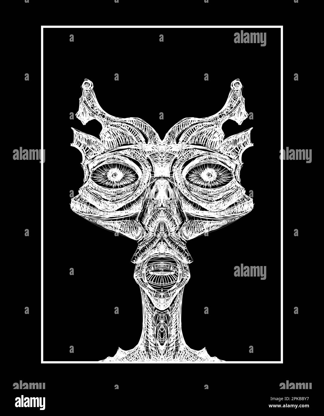 Alien creature - digital painting Stock Photo - Alamy