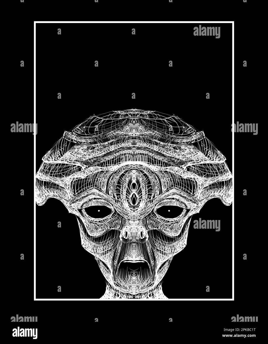 Alien creature - digital painting Stock Photo - Alamy