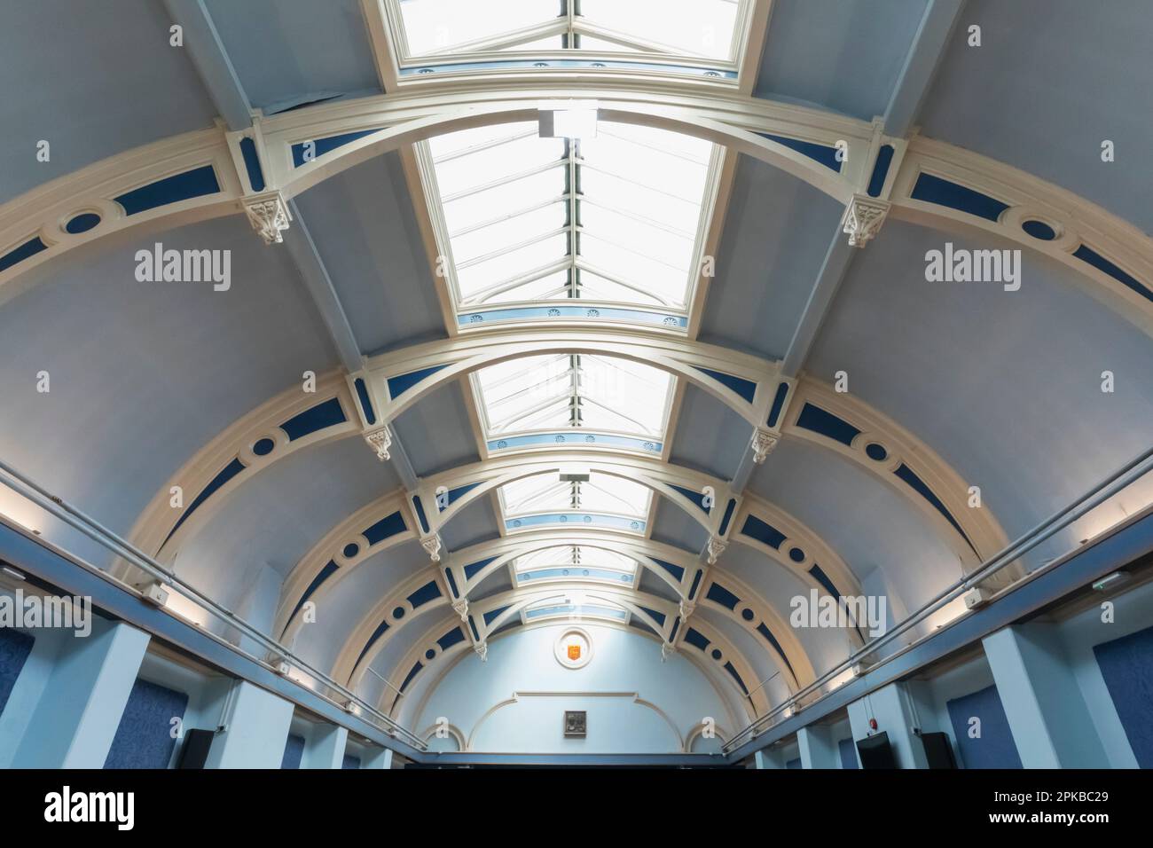 England, Dorset, Blandford Forum, The Corn Exchange, Interior View of ...