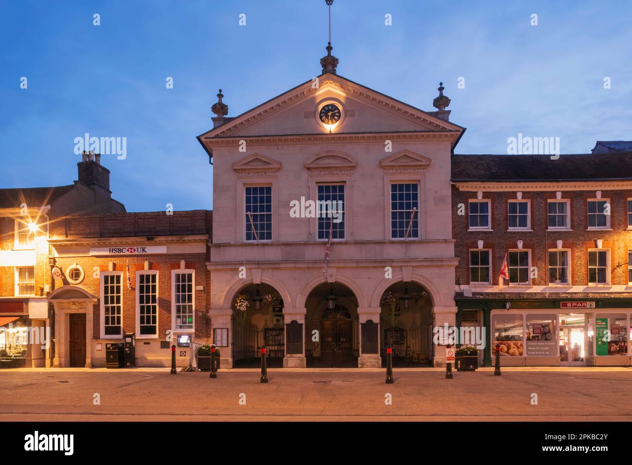 England, Dorset, Blandford Forum, The Corn Exchange Stock Photo - Alamy