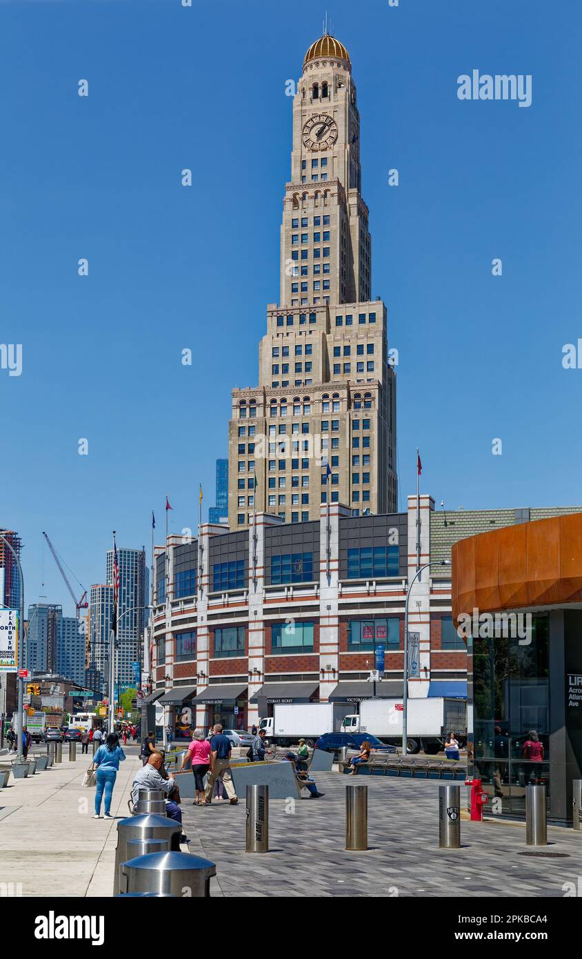Brooklyn landmark Williamsburgh Savings Bank Tower is a brick and terra ...