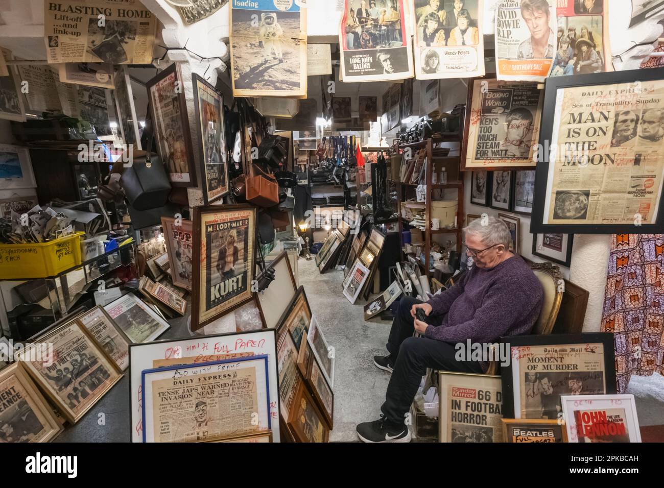 England, London, Spitalfields, Brick Lane, Vintage Market, Interior ...