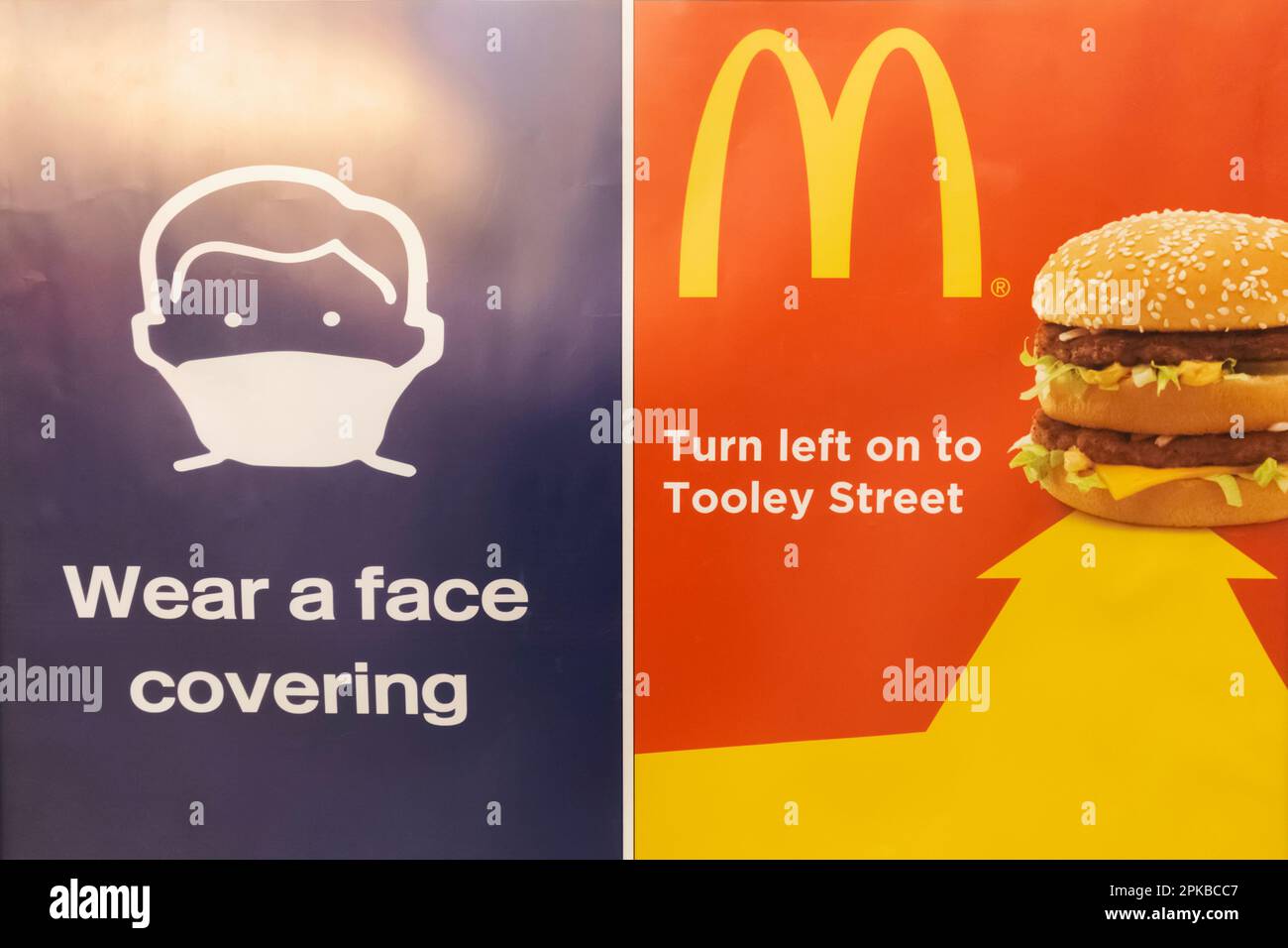 England, London, London Bridge Station, Colourful Signs Stock Photo - Alamy