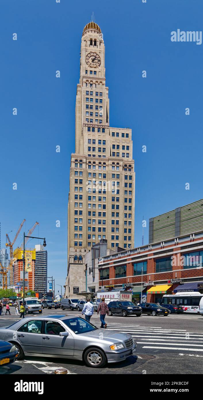 Brooklyn landmark Williamsburgh Savings Bank Tower is a brick and terra ...