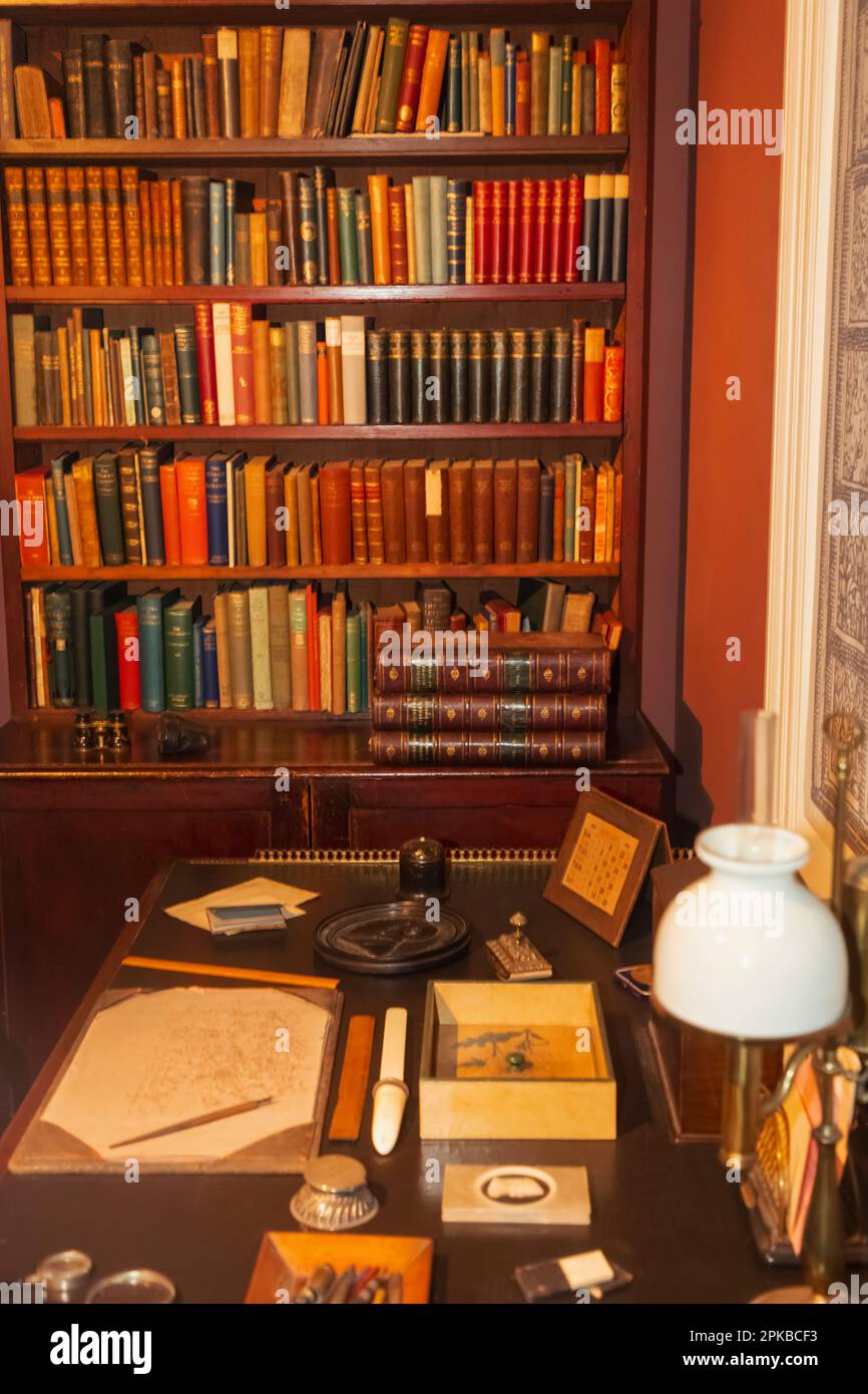 England, Dorset, Dorchester, Dorset Museum, Re-creation of Thomas Hardy ...