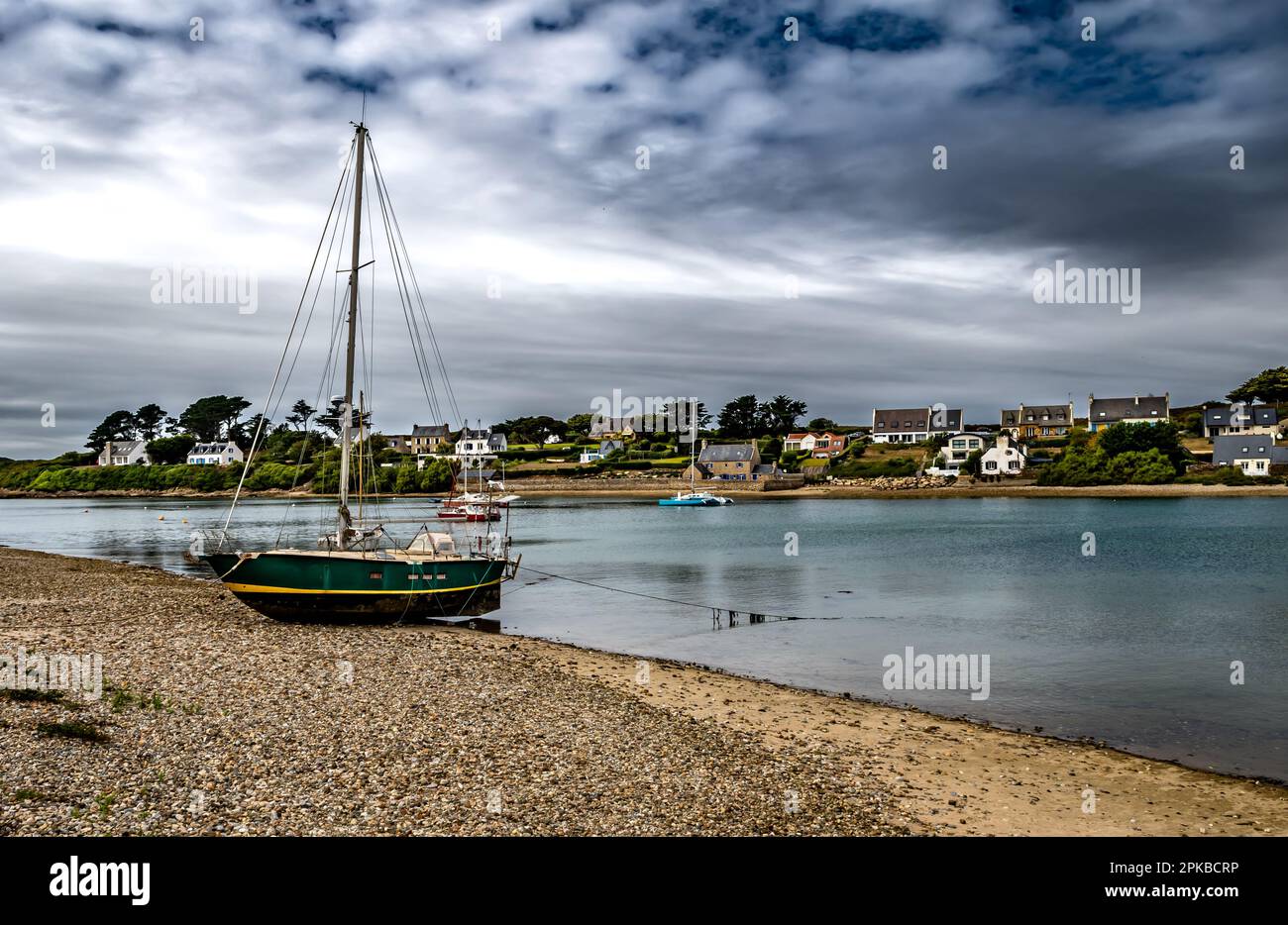 Village Le Conquet At The Finistere Atlantic Coast In Brittany, France ...