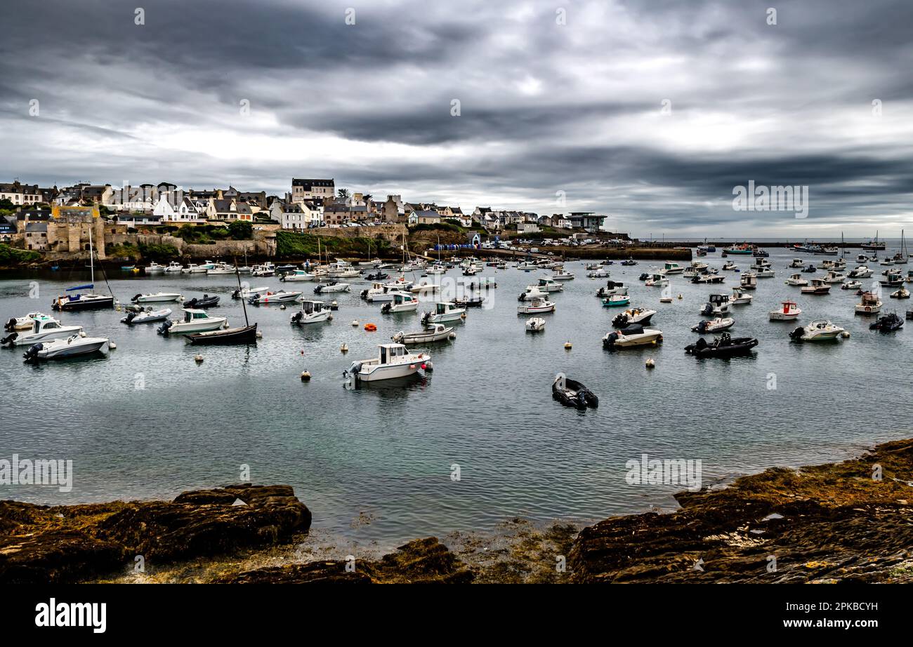 Village Le Conquet At The Finistere Atlantic Coast In Brittany, France ...