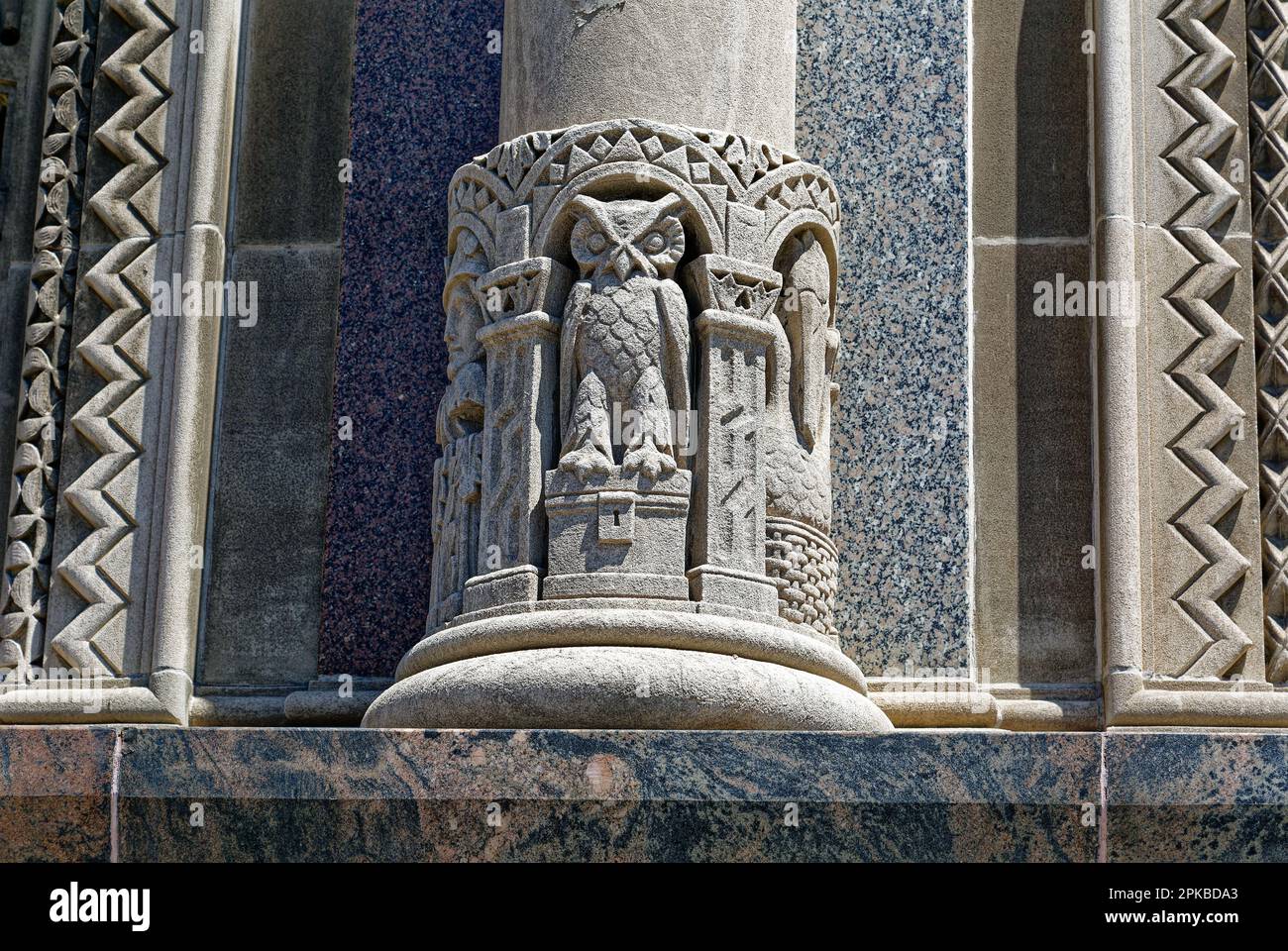 Williamsburgh Savings Bank’s limestone base is richly carved with ...