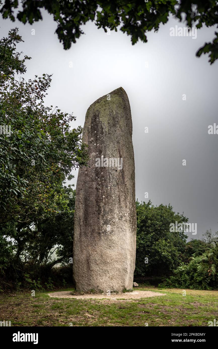 Ancient Stone Menhir De Kerloas Near The Villages Plouarzel And Saint ...