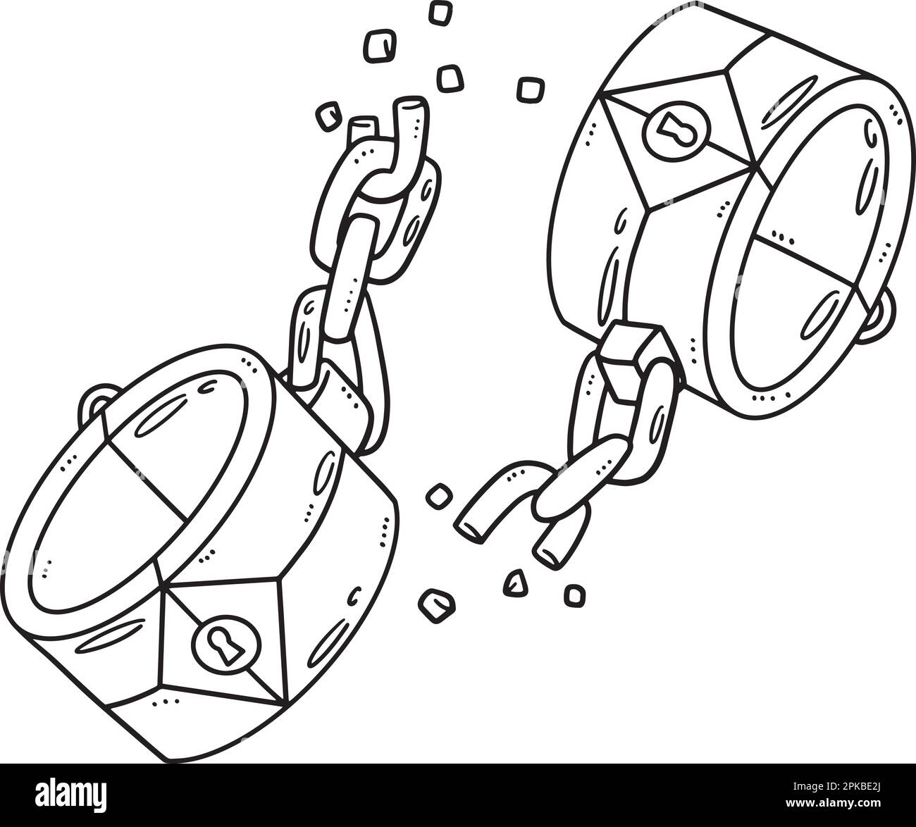 Broken Shackles Isolated Coloring Page for Kids Stock Vector Image ... Broken Shackles Isolated Coloring Page for Kids Stock Vector Image ...