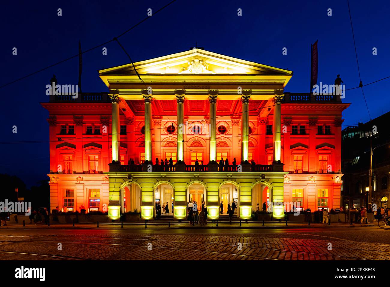Wroclaw, Poland - June 2022: Wroclaw Opera House illuminated with ...
