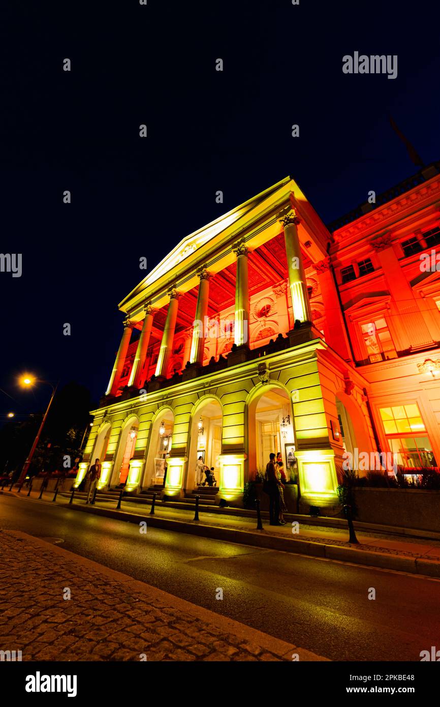 Wroclaw, Poland - June 2022: Wroclaw Opera House illuminated with ...