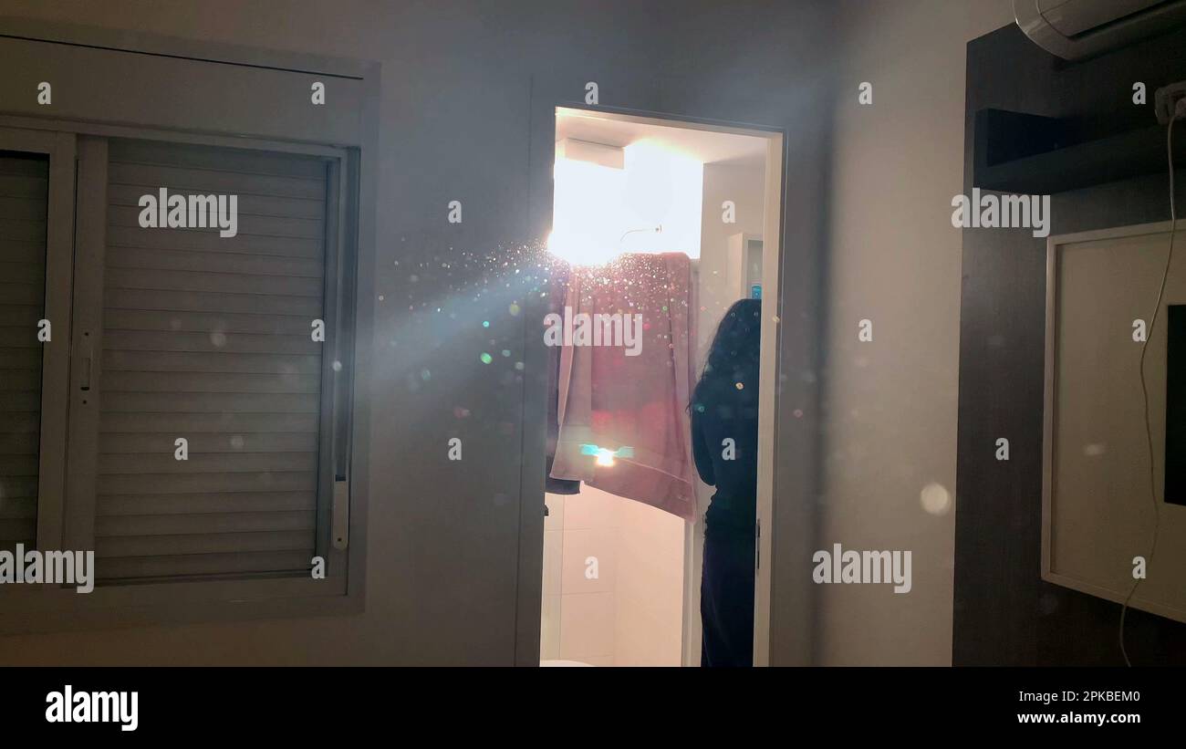 Sunlight shining through dust particles Stock Photo - Alamy