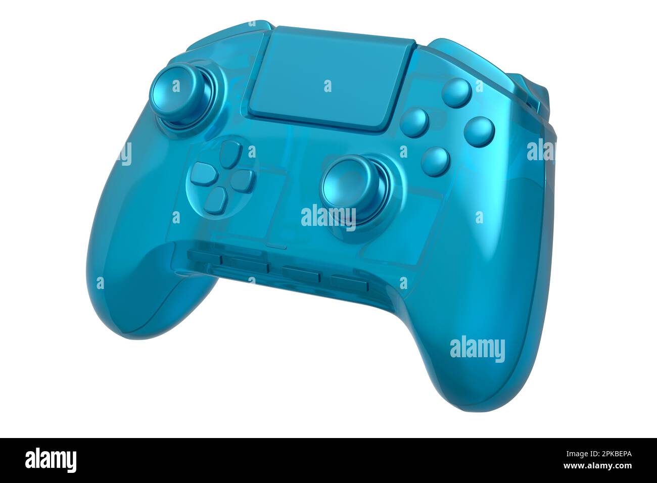 Realistic video game joystick in trendy style glassmorphism or frosted ...