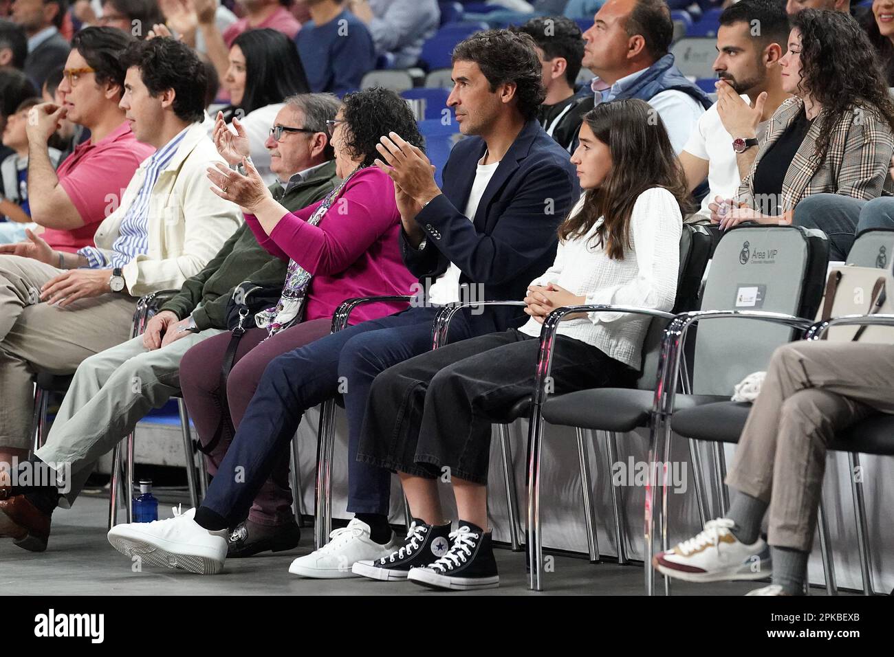Madrid, Spain. 06th Apr, 2023. Real Madrid's football legend Raul ...