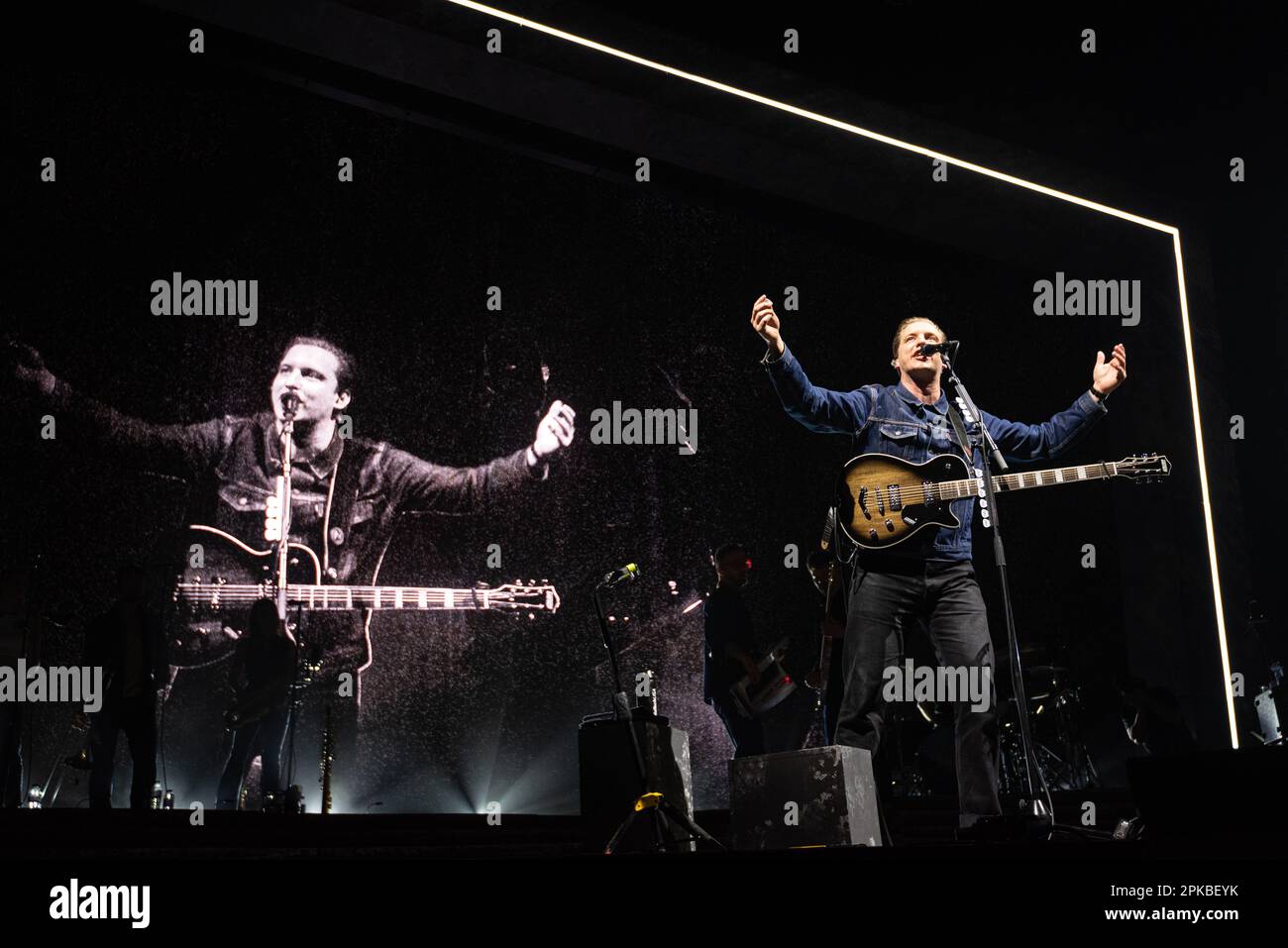 London, UK. 6th Apr 2023. Singer George Ezra performs on stage at The ...