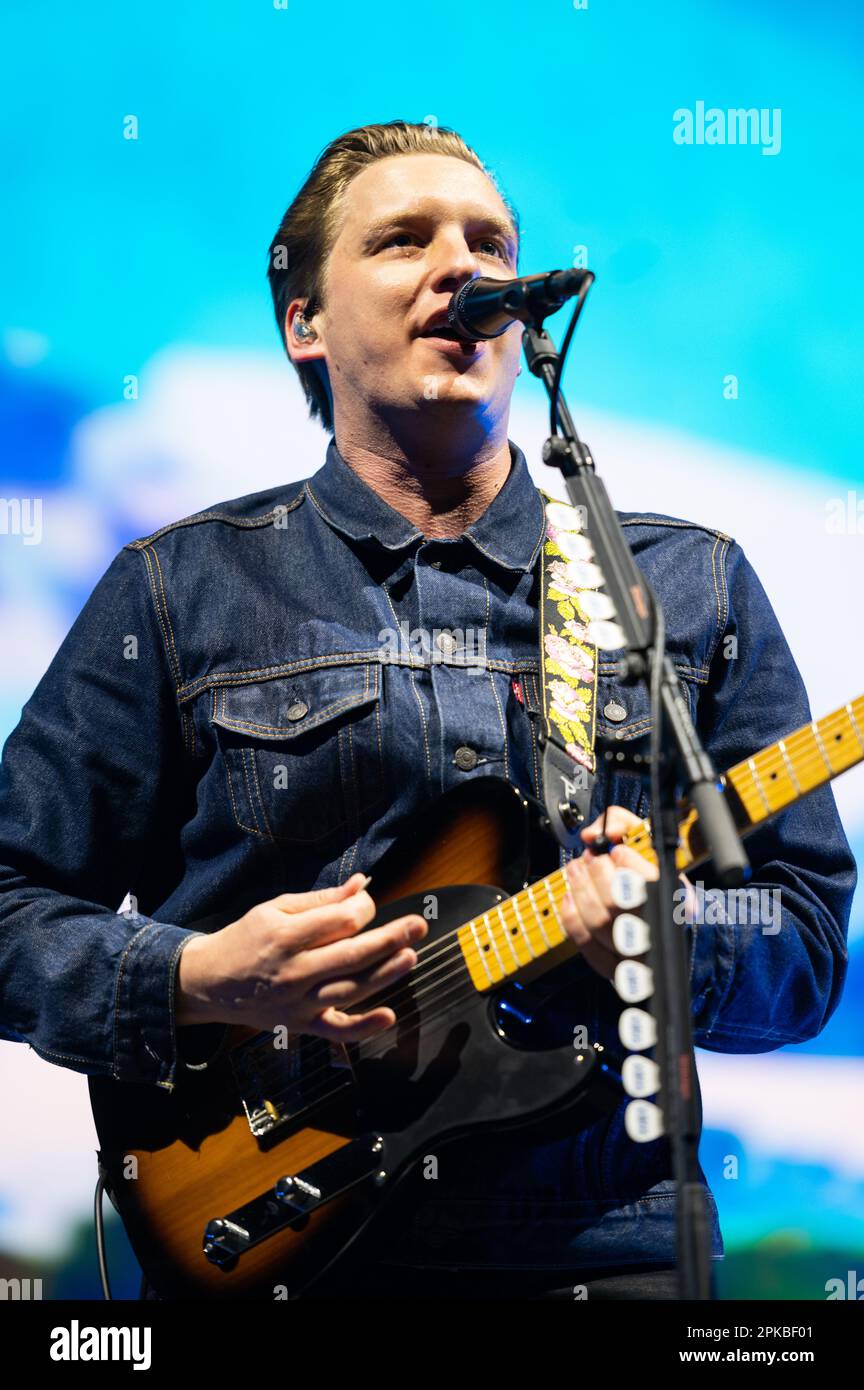 London, UK. 6th Apr 2023. Singer George Ezra performs on stage at The ...