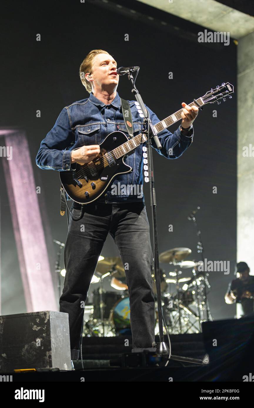 London, UK. 6th Apr 2023. Singer George Ezra performs on stage at The ...