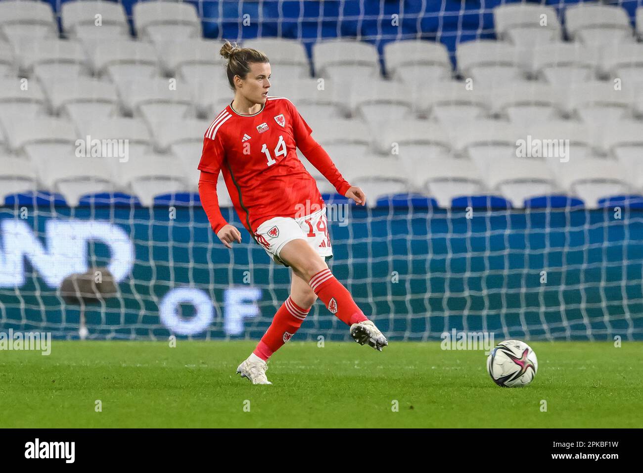 Hayley Ladd of Wales during the Women's International Friendly match ...