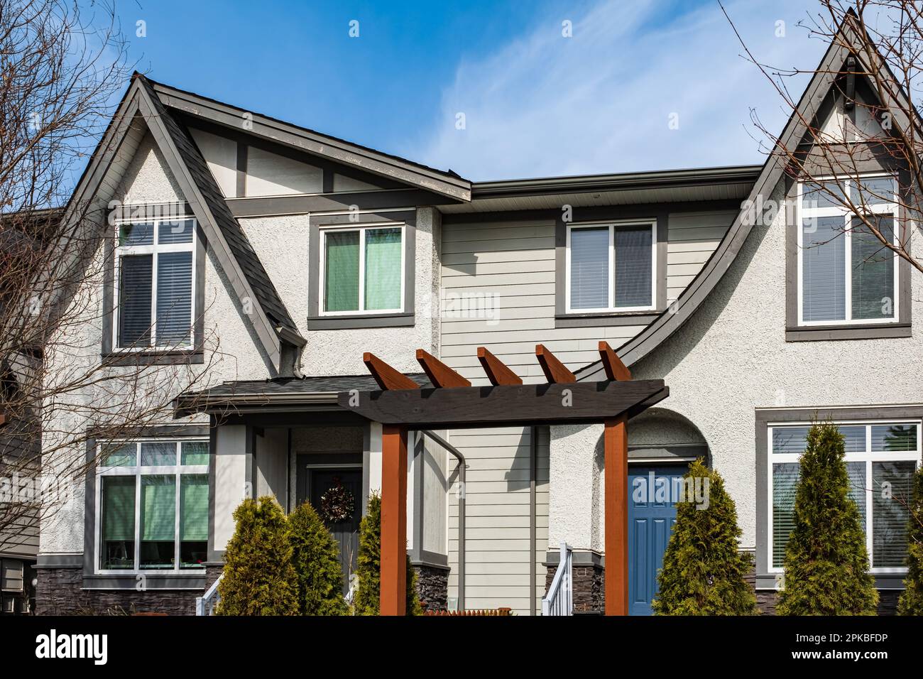 Brand new upscale townhomes in a Canadian neighbourhood. Nice ...