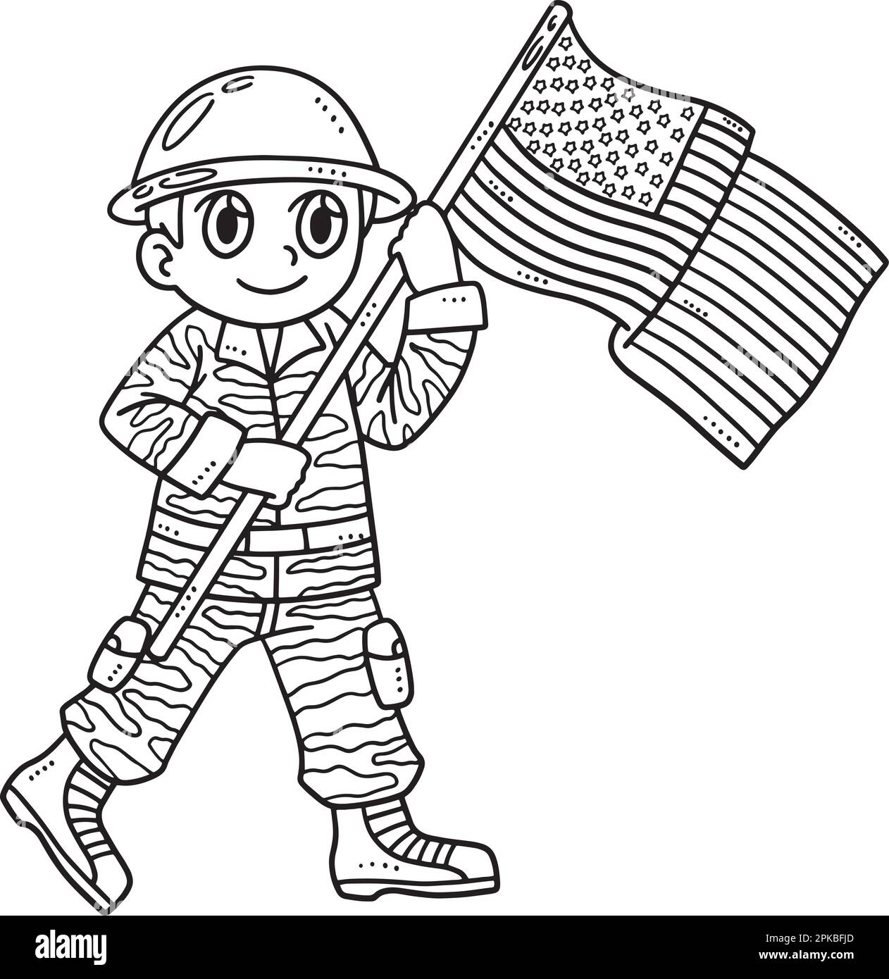 Soldier Holding Flag Isolated Coloring Page Stock Vector Image & Art ... Soldier Holding Flag Isolated Coloring Page Stock Vector Image & Art ...