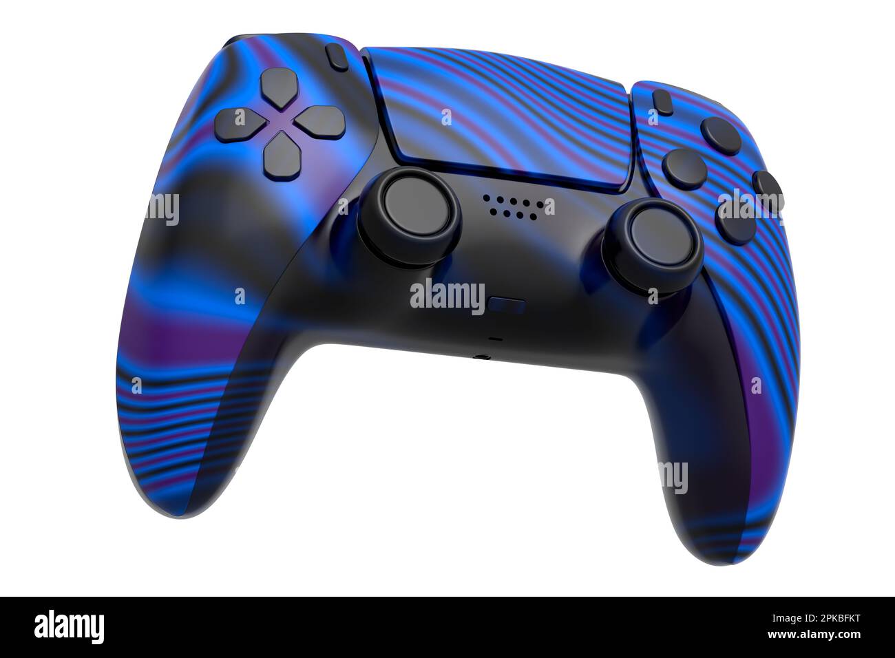 Realistic video game joystick with seamless wavy pattern on white ...