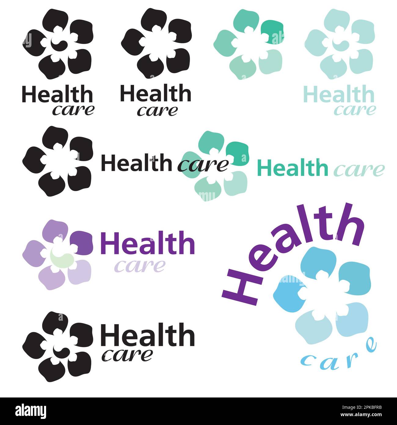 South Korean medical symbol of hibiscups, health care options Stock ...