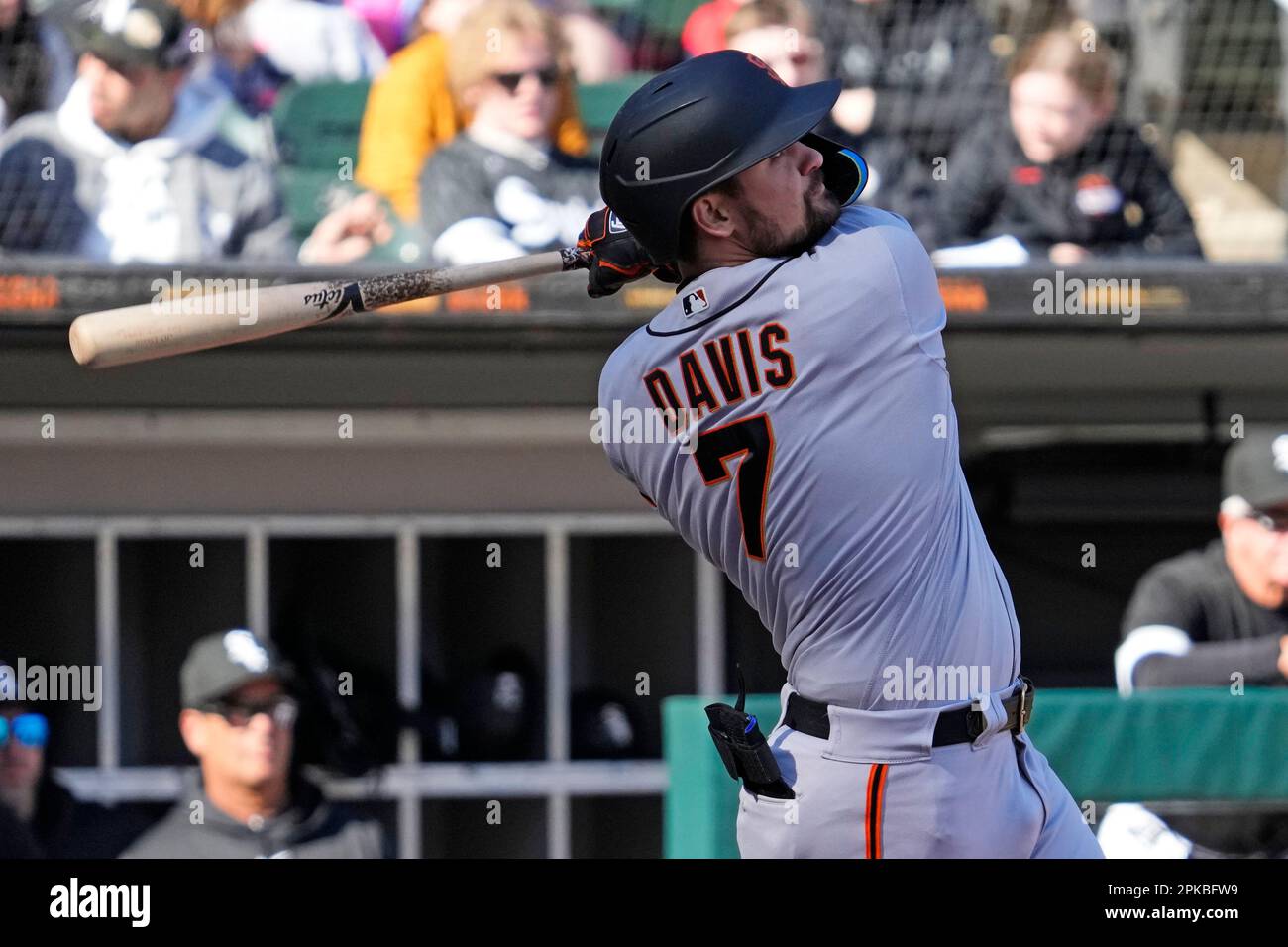 San Francisco Giants' J.D. Davis hits a grand slam during the ninth ...