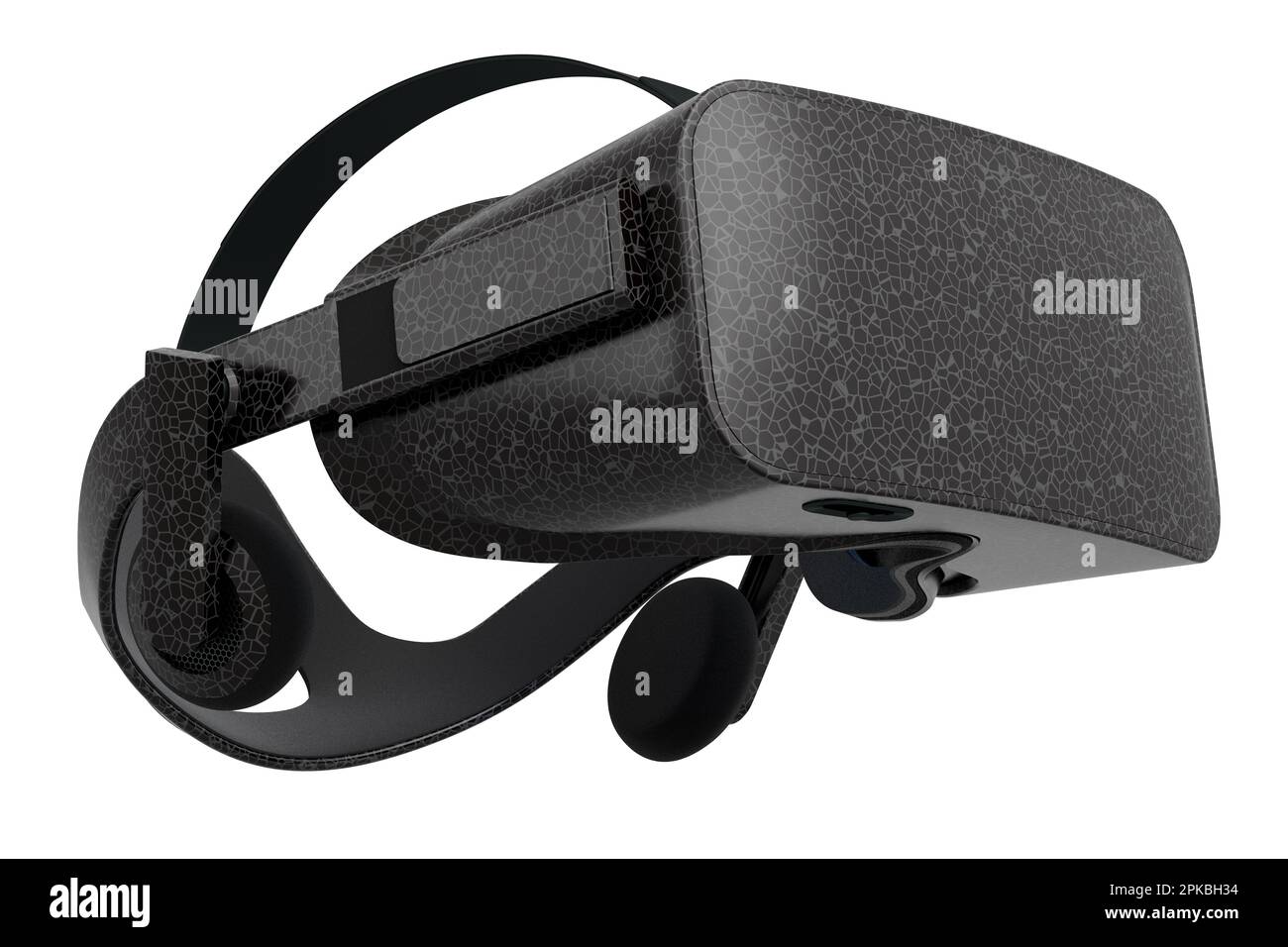 Realistic virtual reality glasses with black marble texture isolated on ...