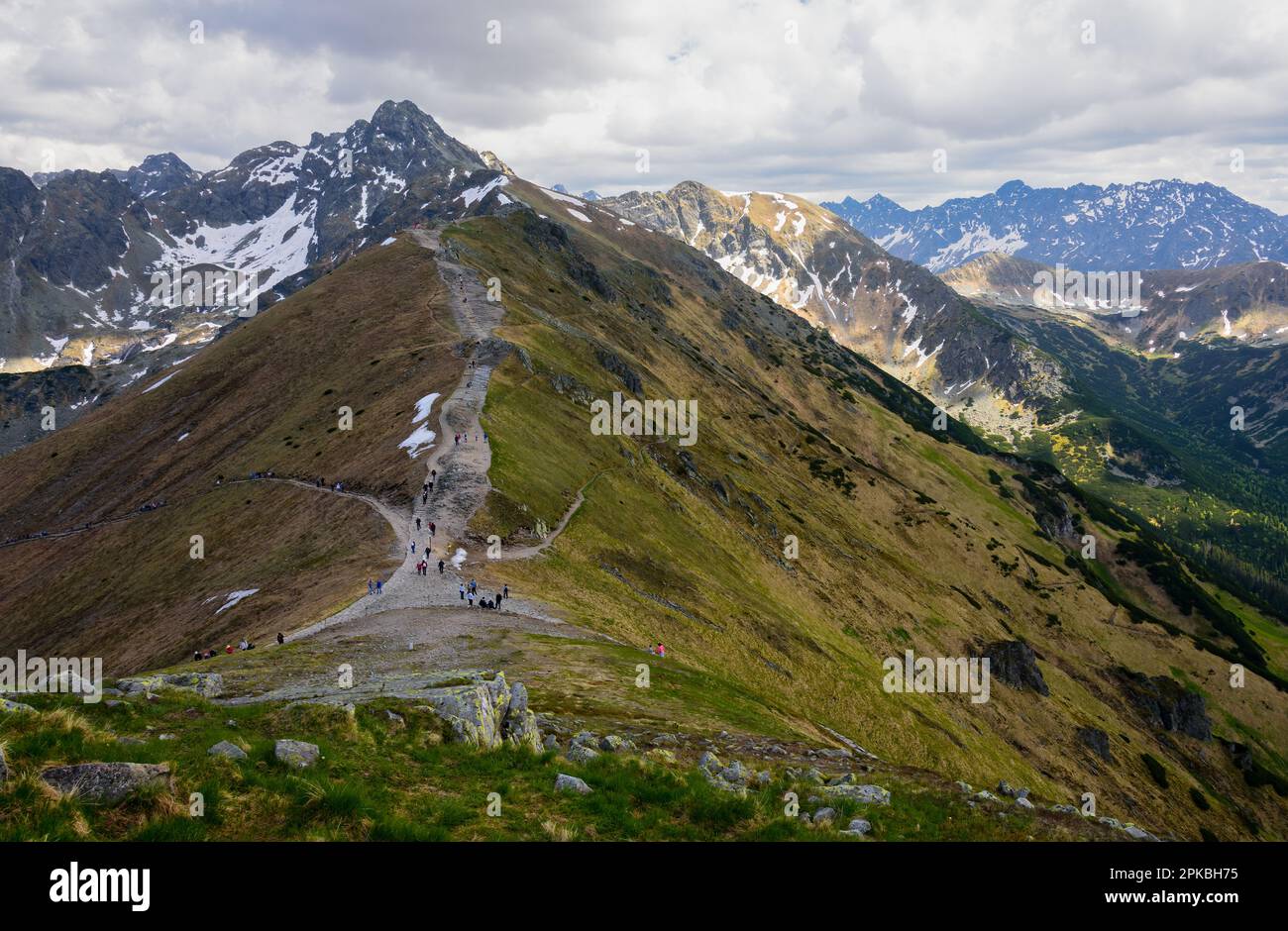 Mountain landscape. View of the High Tatras from the peaks of Kasprowy ...