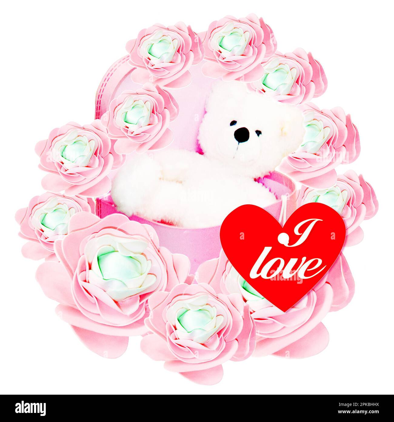 bear with roses Stock Photo - Alamy