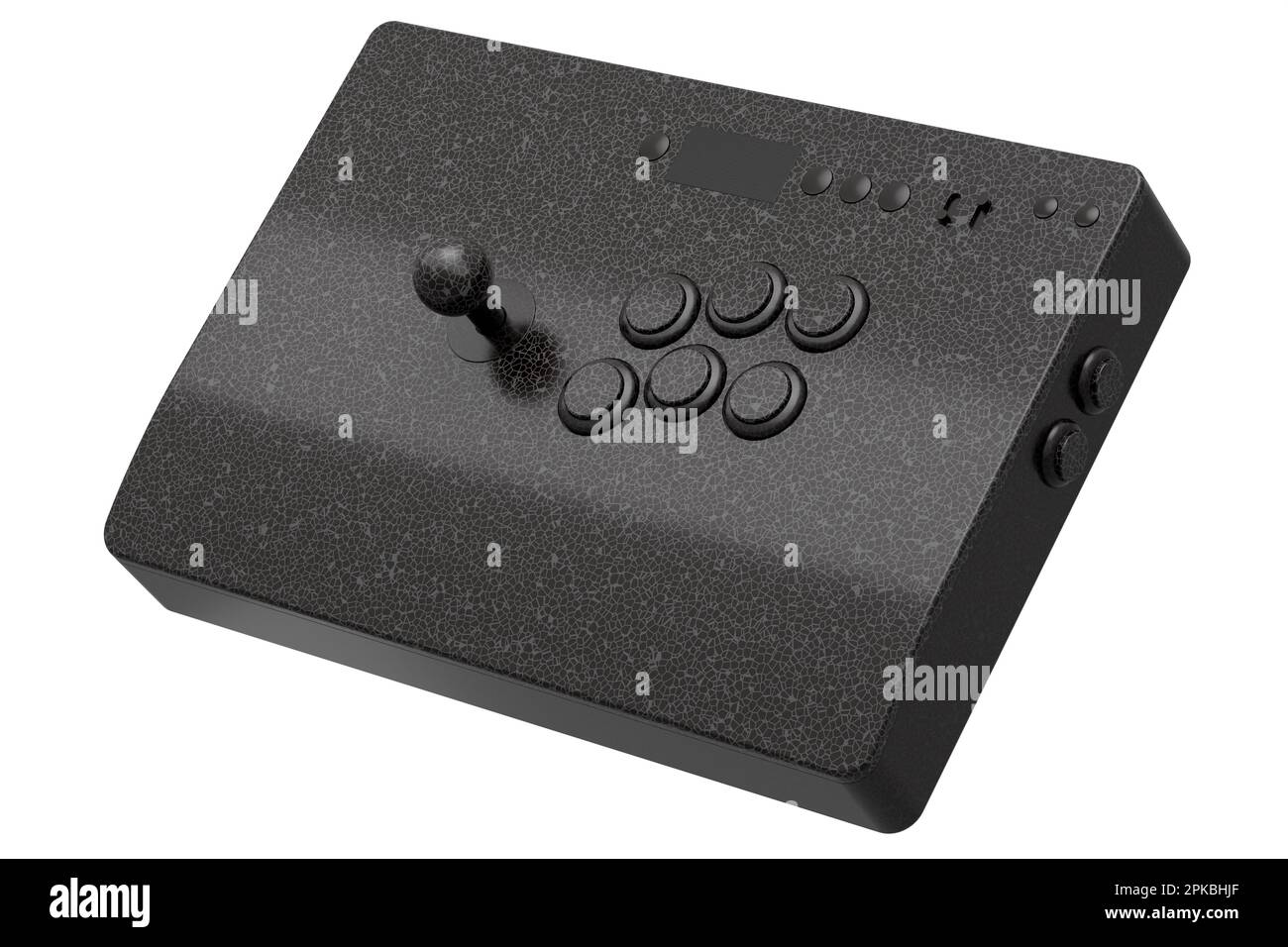 Vintage arcade stick with joystick and tournament-grade buttons with ...
