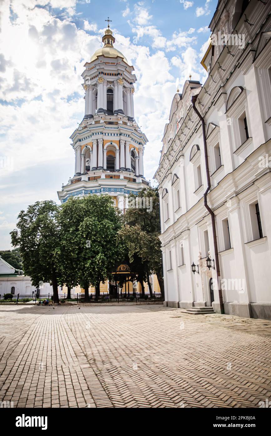 Kyiv Pechersk Lavra. Great Lavra Bell Tower or Great Belfry. bell tower ...