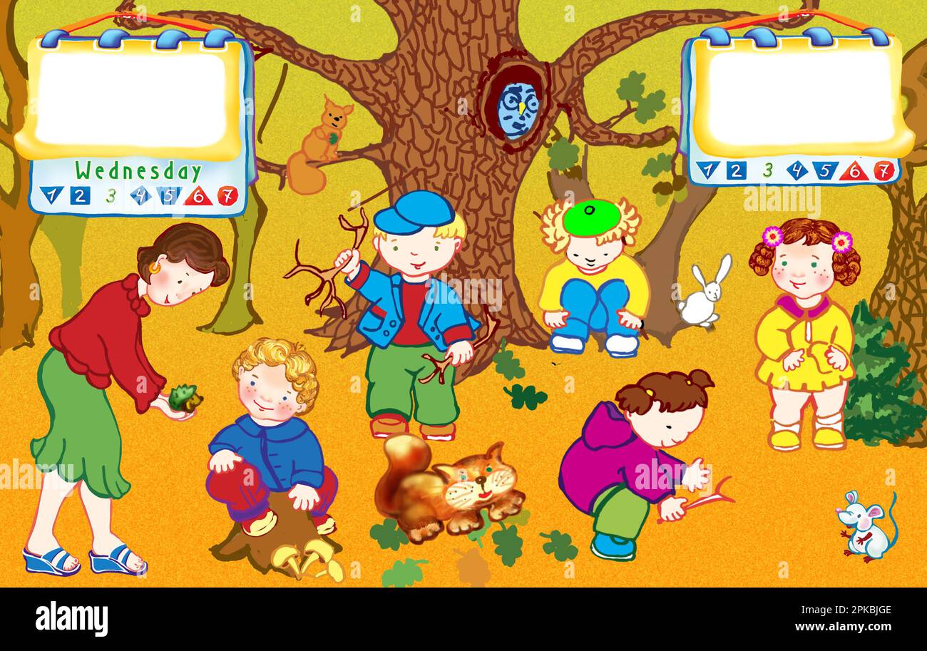 Children's days of the week Wednesday Stock Photo - Alamy