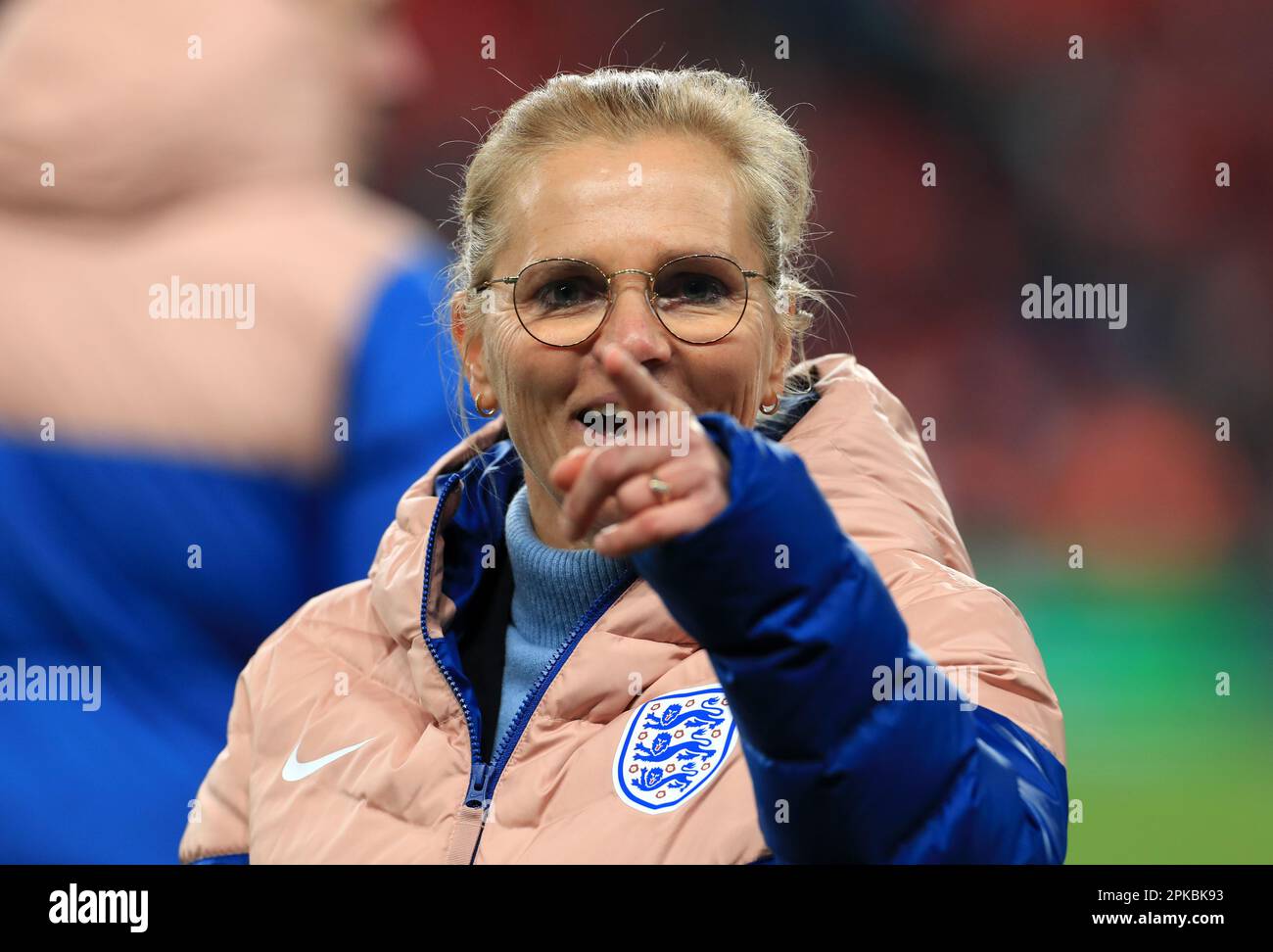 England manager Sarina Wiegman celebrates following the Women's ...