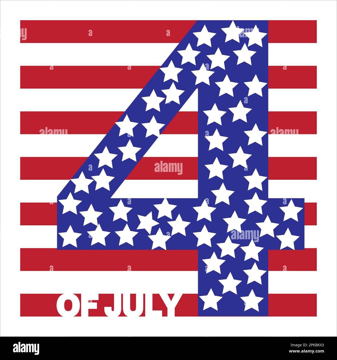 July Fourth, Independence Day, symbolism, fifty states, vector Stock ...