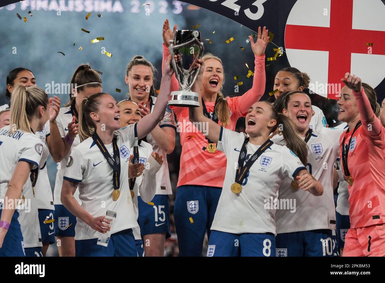 London, England, April 6th 2023: England trophy lift during the Womens ...