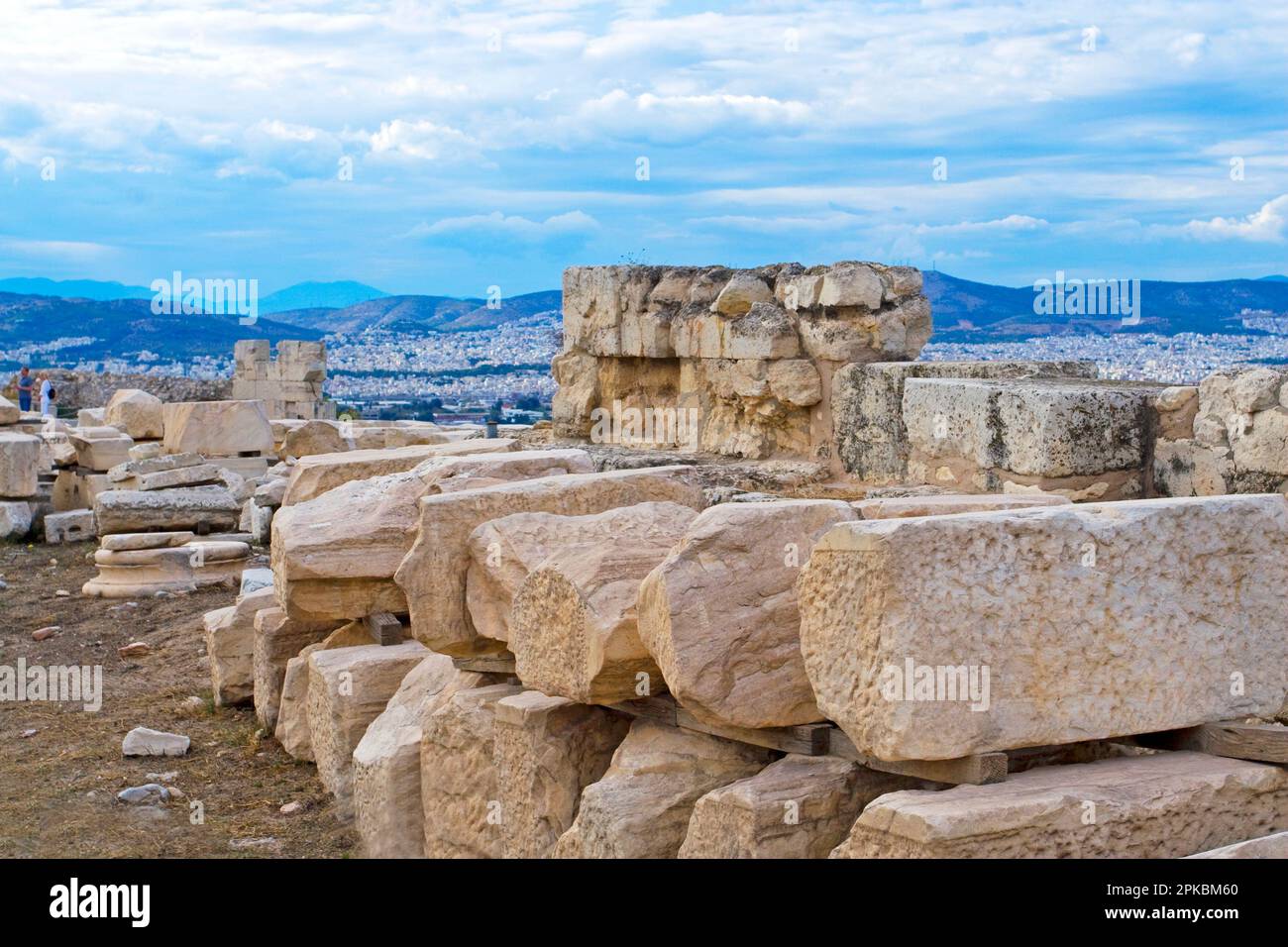 Destroyed columns of acropolis hi-res stock photography and images - Alamy