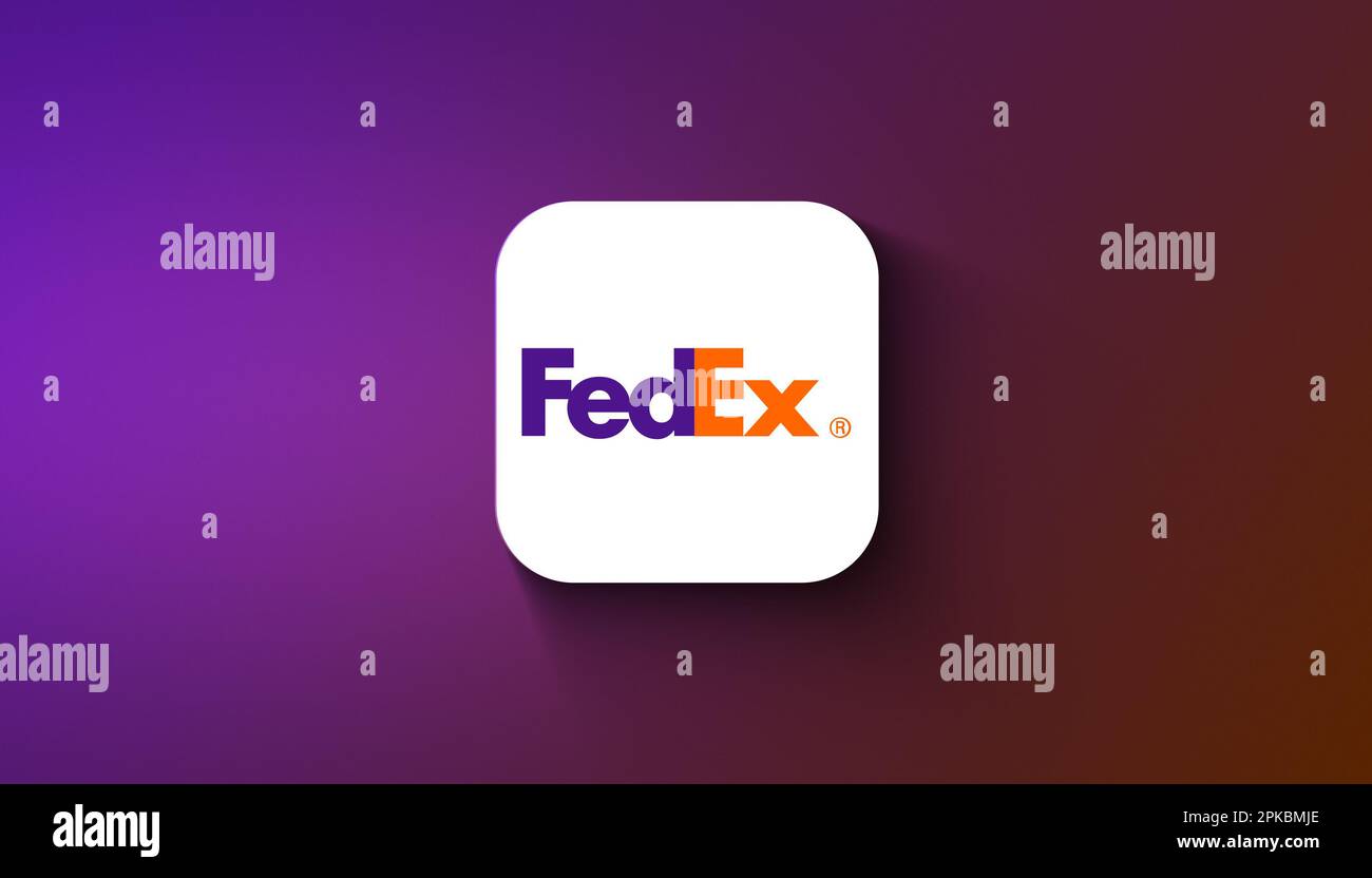 Agadir, Morocco - April, 2023: FedEx Mobile Logo in a Gradient ...