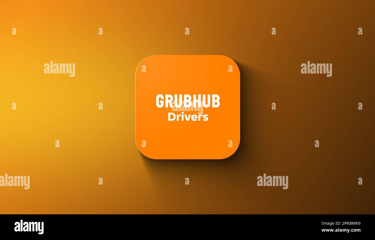 Agadir, Morocco - April, 2023: Grubhub for Drivers Logo in a Gradient ...