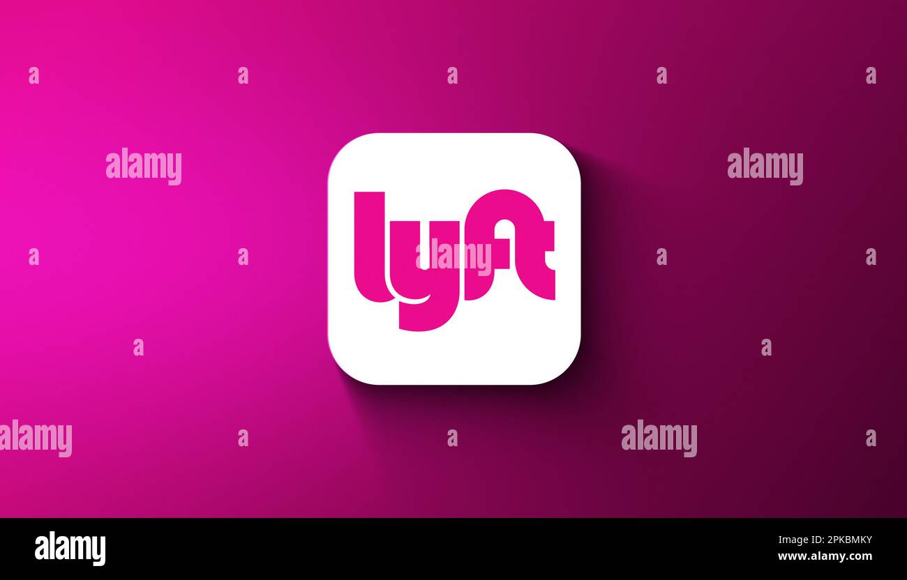 Agadir, Morocco - April, 2023: Lyft Driver Logo in a Gradient ...