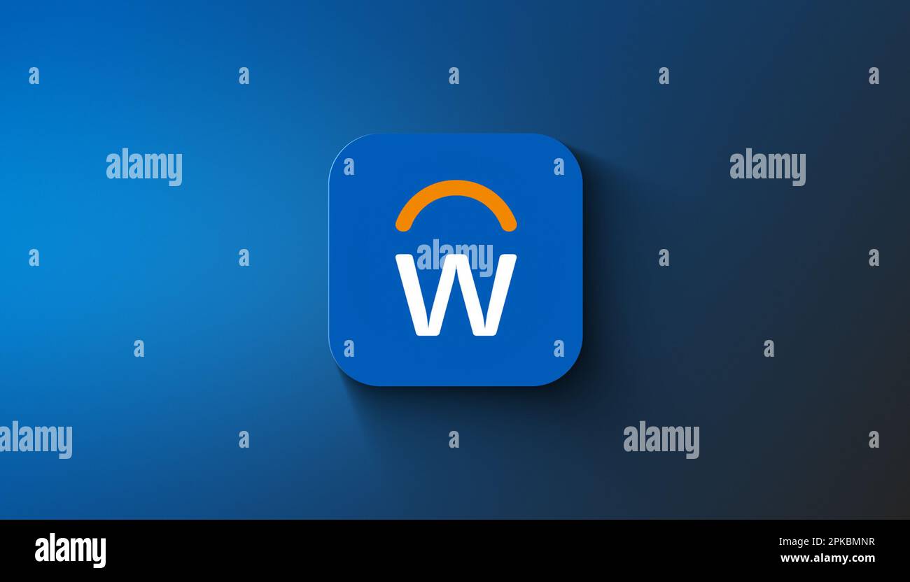 Agadir, Morocco - April, 2023: Workday Logo in a Gradient Background ...