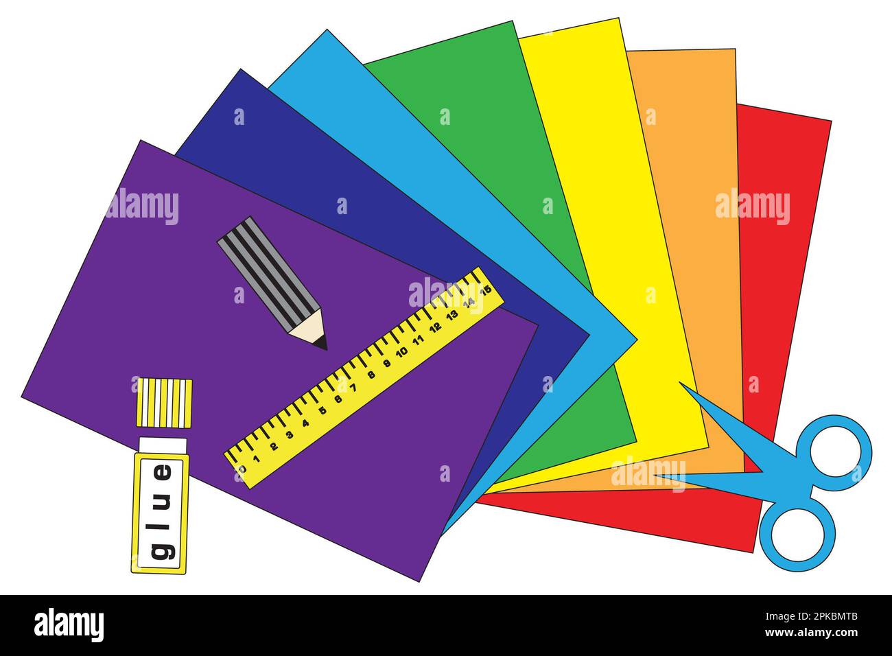 Colored Papers Clipart