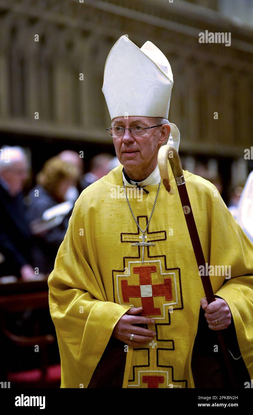 The Archbishop of Canterbury Justin Welby during the Sung Eucharist ...