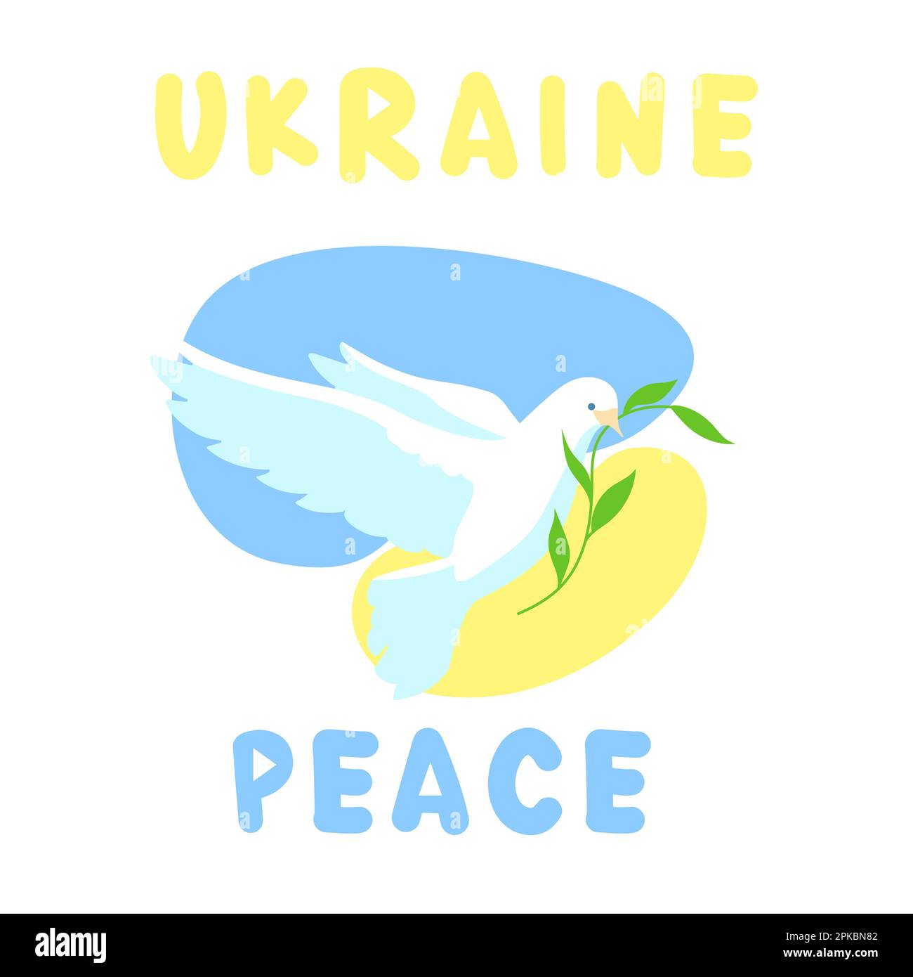 Ukraine Peace concept with dove of peace pattern in flat style for ...