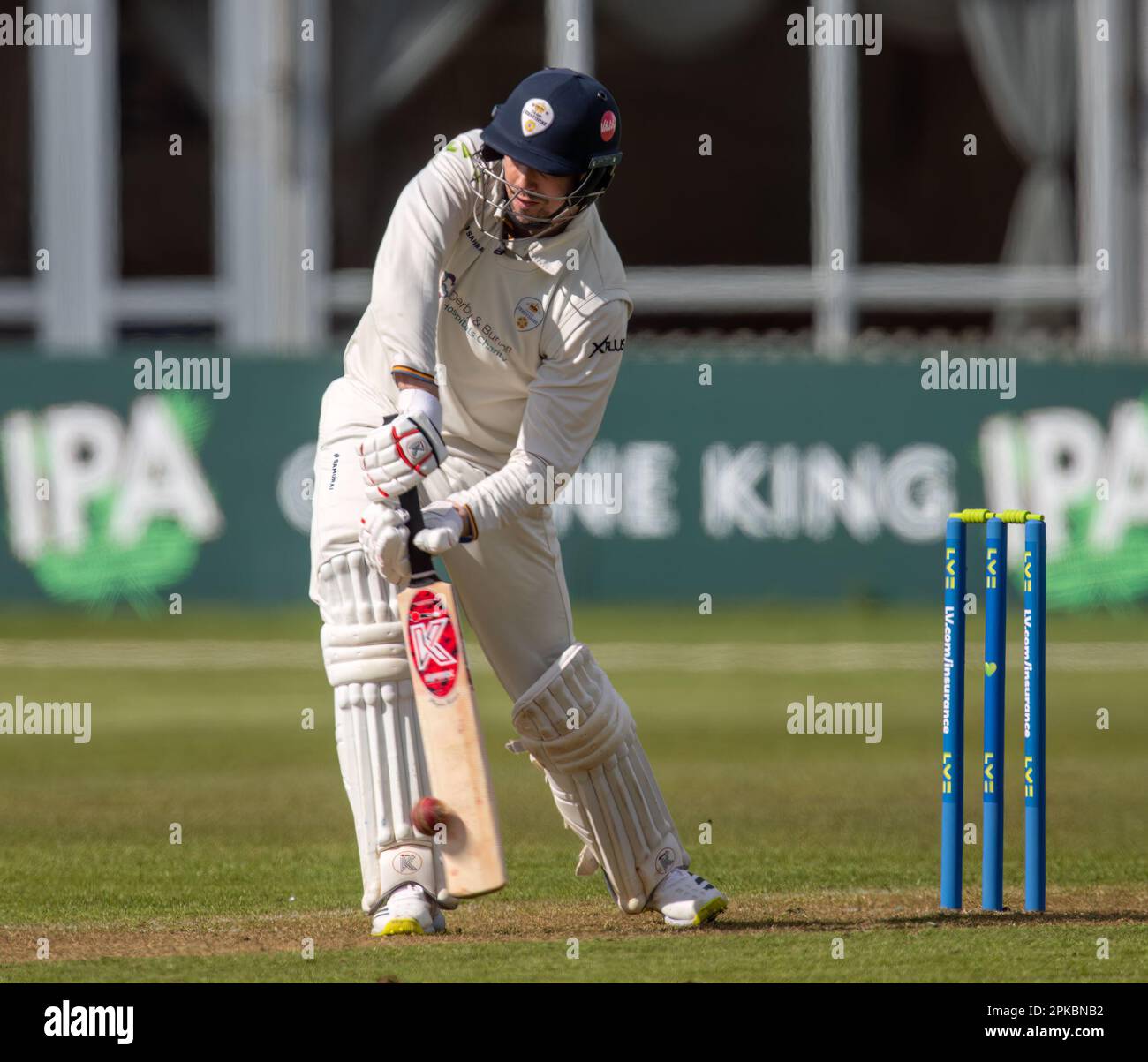 Brooke guest derbyshire ccc batting at the at the incora hi-res stock ...